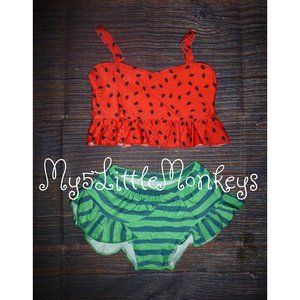 Swim | Boutique Watermelon Ruffle Bikini Swimsuit | Poshmark